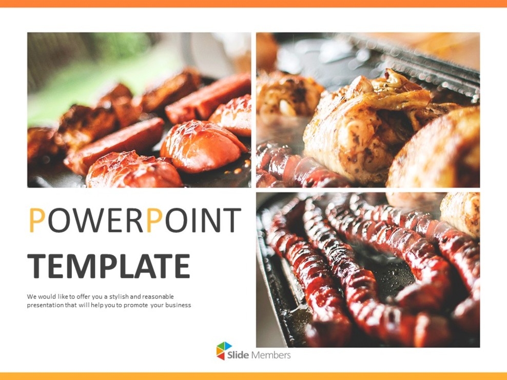 Free Powerpoint Sample - Camping Barbeque Party