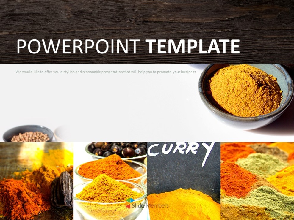 Free Powerpoint Template - Curry Powder