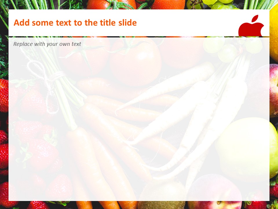 Free Powerpoint Template - Healthy and Colorful Vegetable