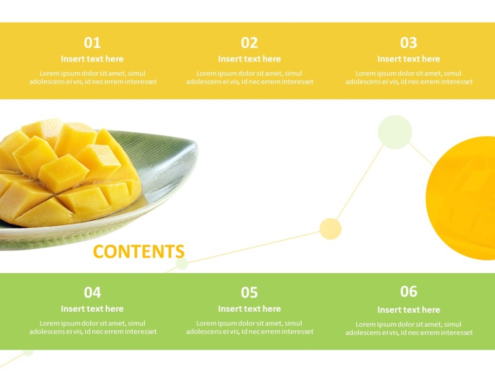 Free PPT Sample - Slices of Mango