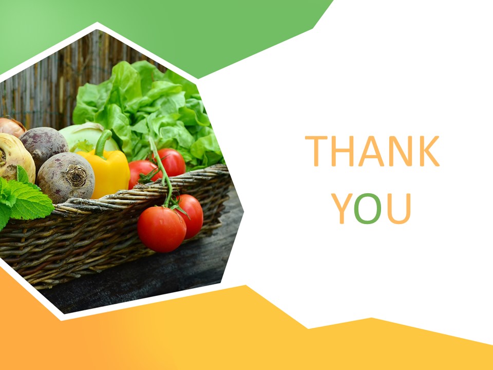 Free Powerpoint Templates Design - Organic Vegetables D05