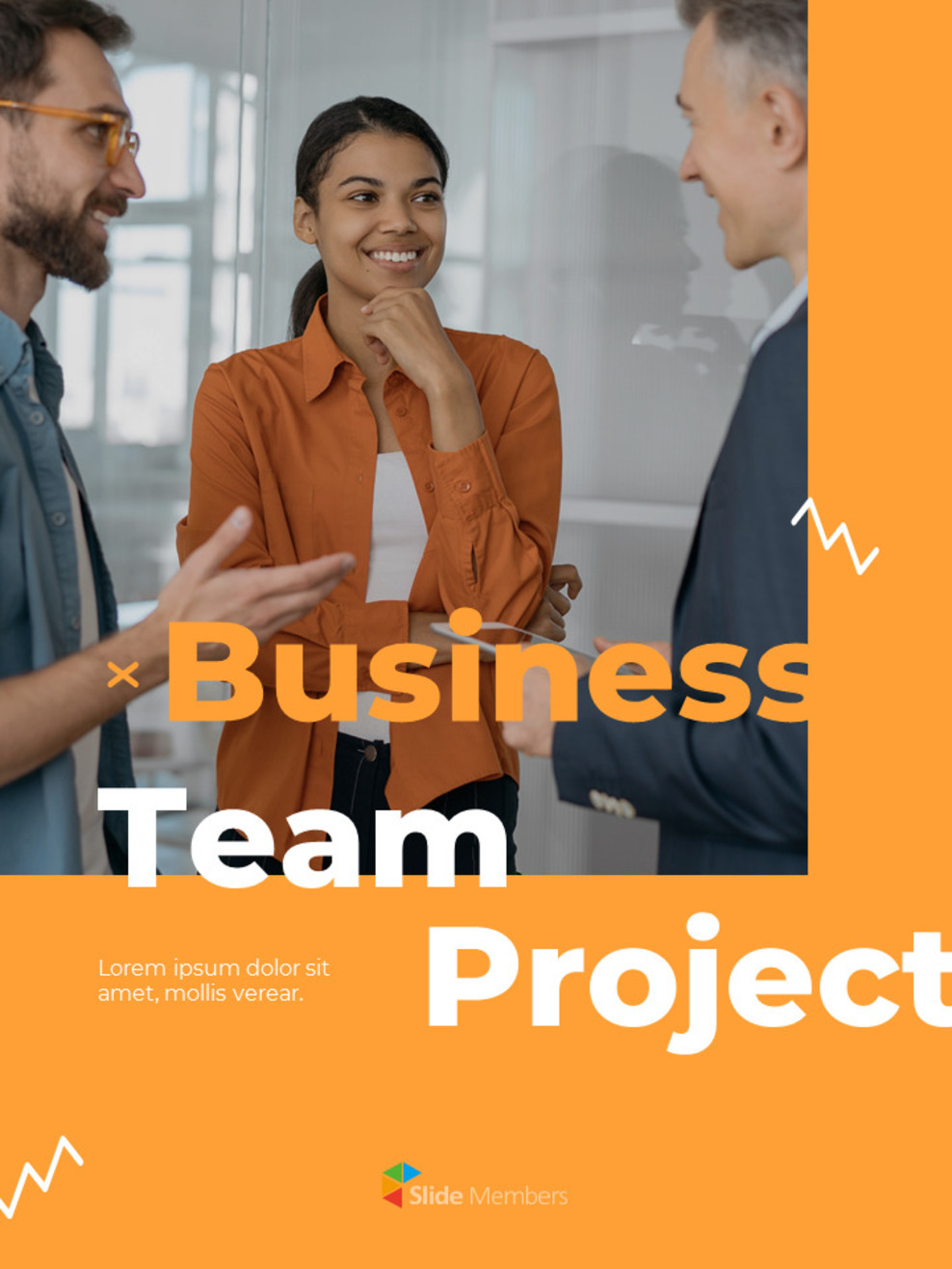 Business Team Project Vertical PowerPoint Templates for Presentation
