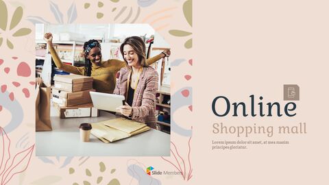 Online Shopping mall Simple Slides Templates