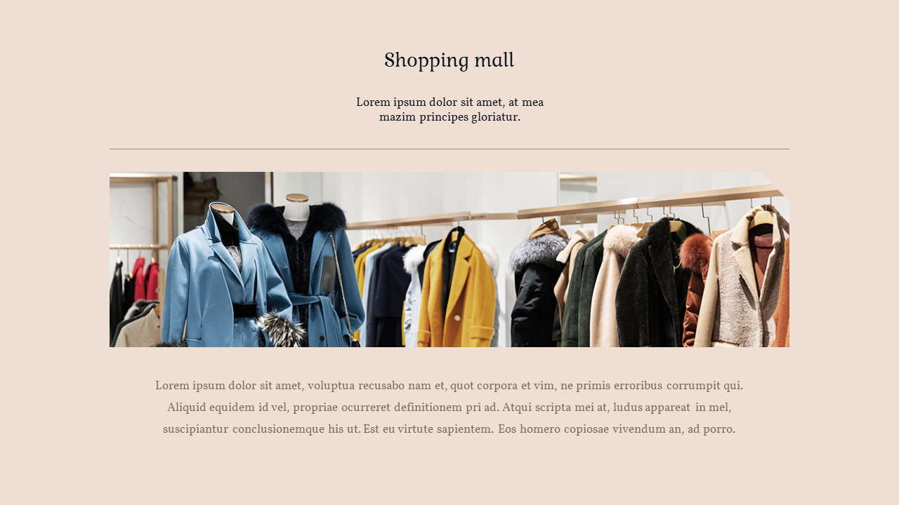 Online Shopping mall Simple Slides Templates