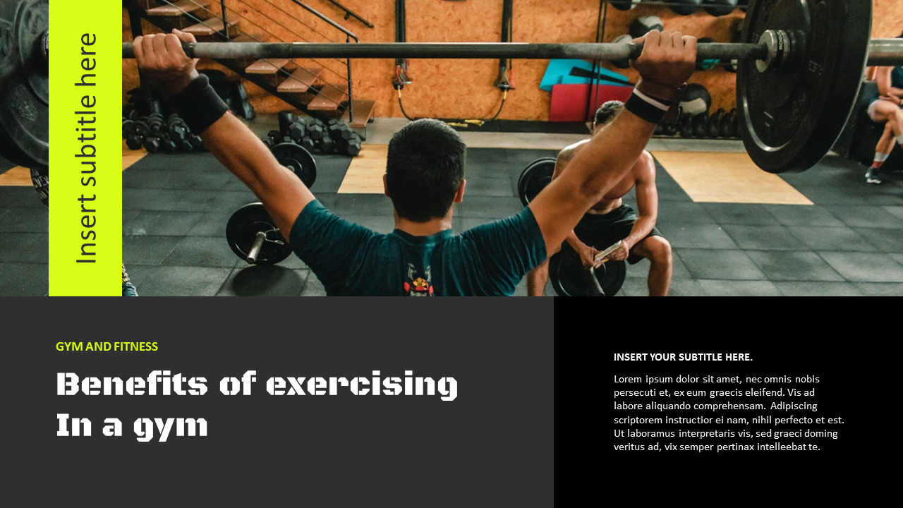 Gym and Fitness company profile ppt template