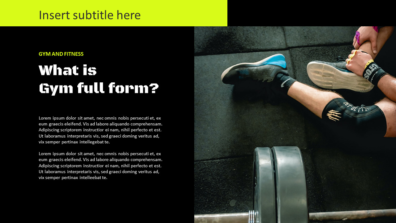 Gym and Fitness company profile ppt template