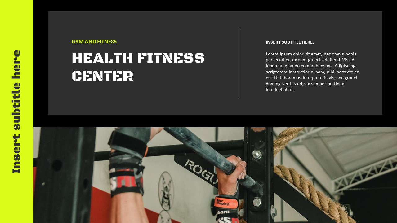 Gym and Fitness company profile ppt template