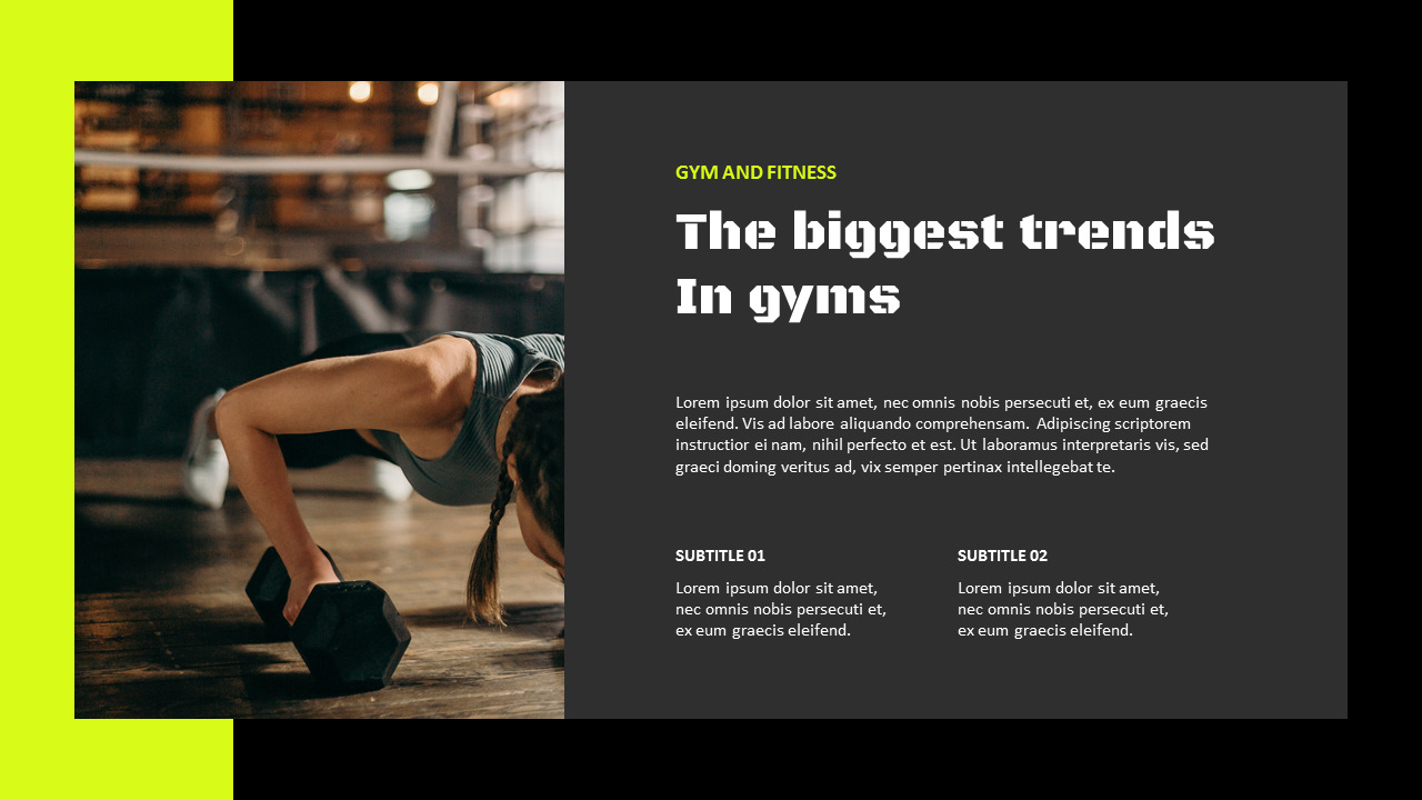 Gym and Fitness company profile ppt template