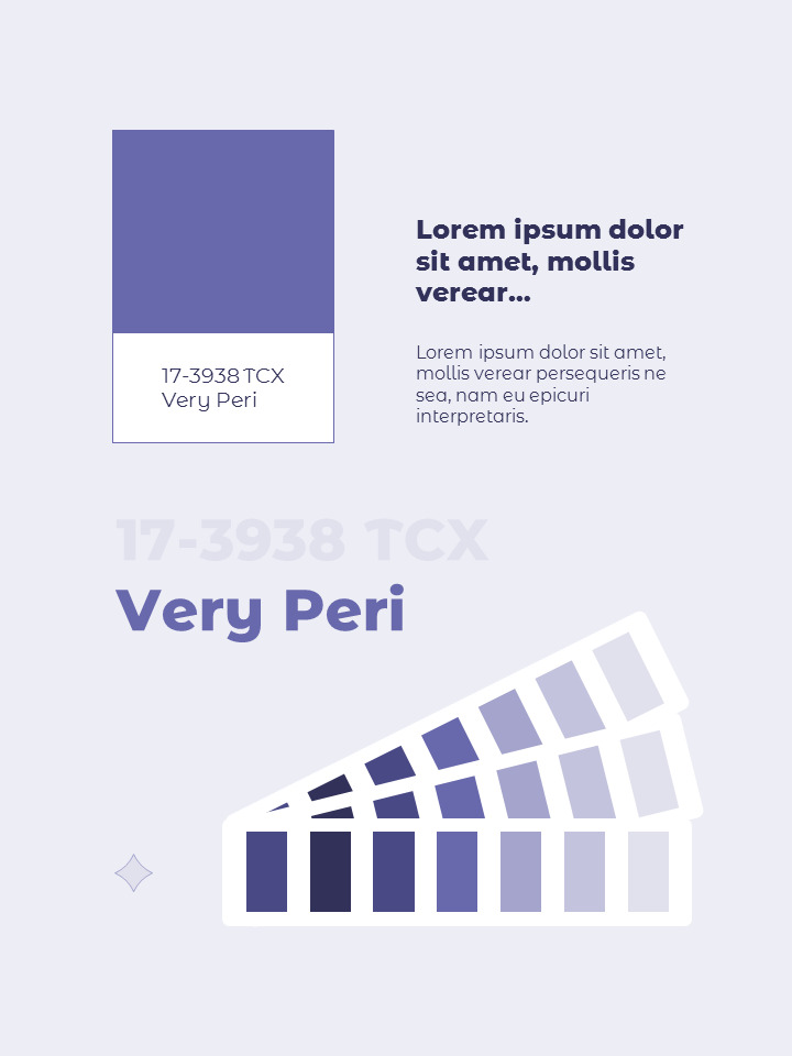 2022 Pantone Color Veri Peri professional presentation