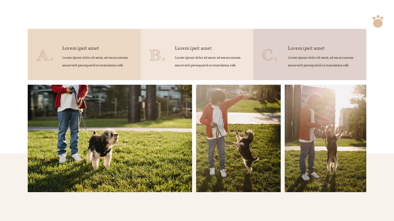 Dogs & Children Growing up Together PowerPoint Format|Lifestyle|Templates