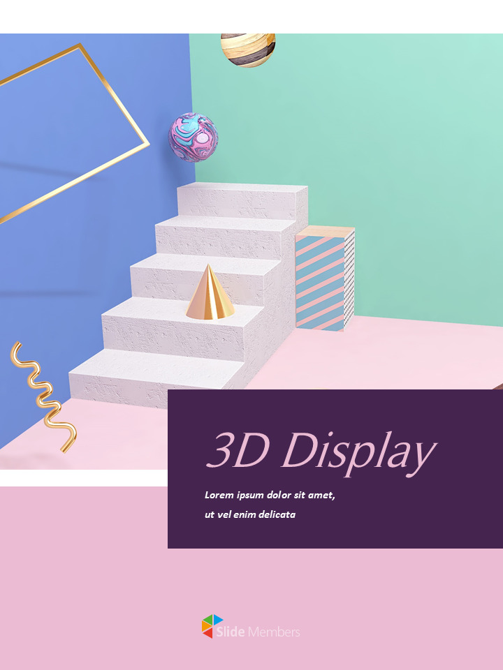 3D Display PPT Templates Simple Design