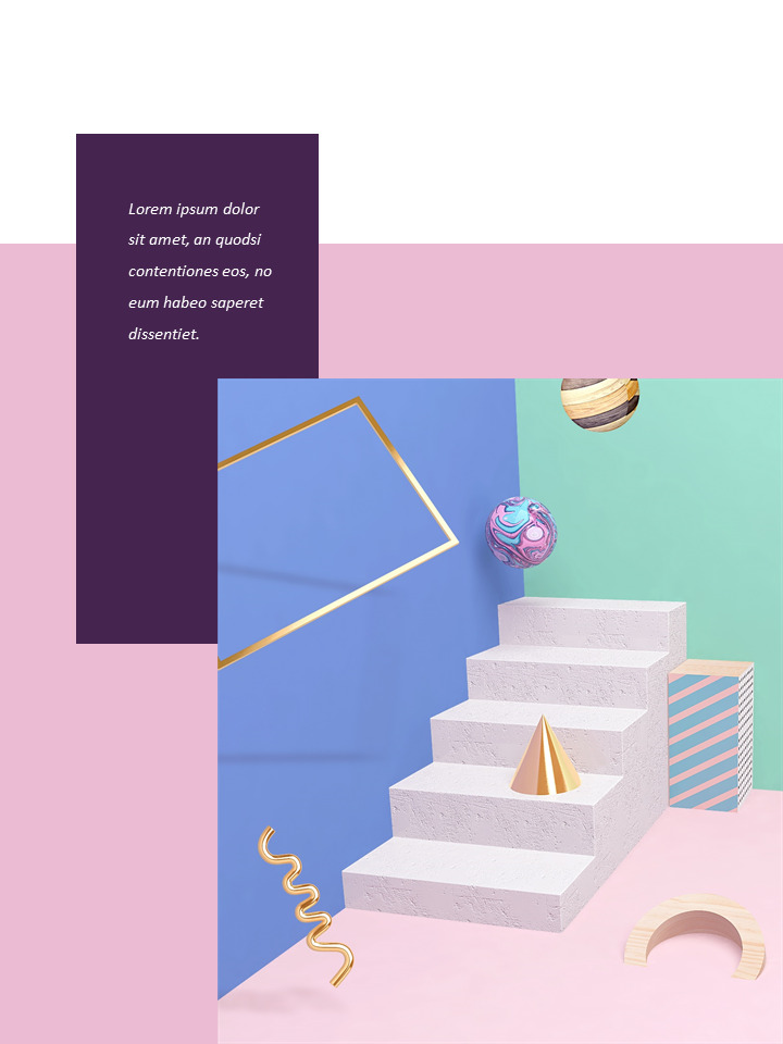 3D Display PPT Templates Simple Design