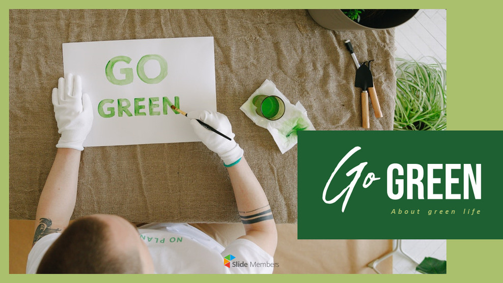 Go Green slides presentation|Lifestyle|PPT Templates