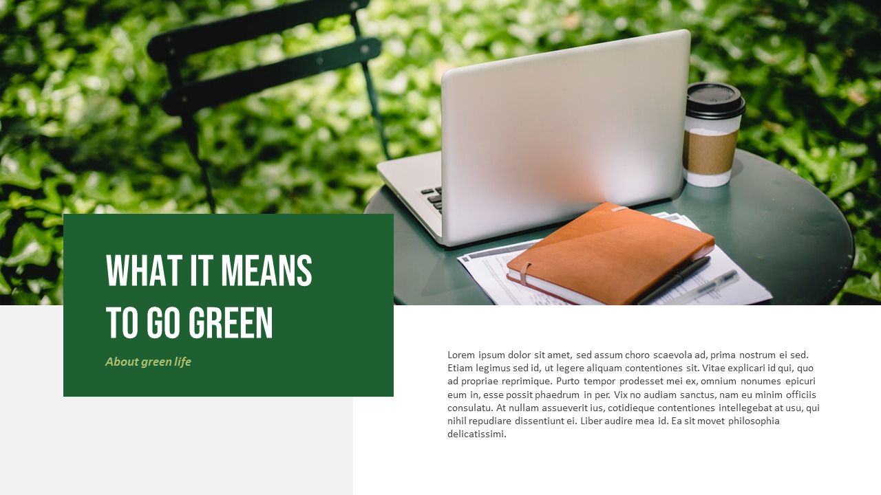 Go Green slides presentation|Lifestyle|PPT Templates
