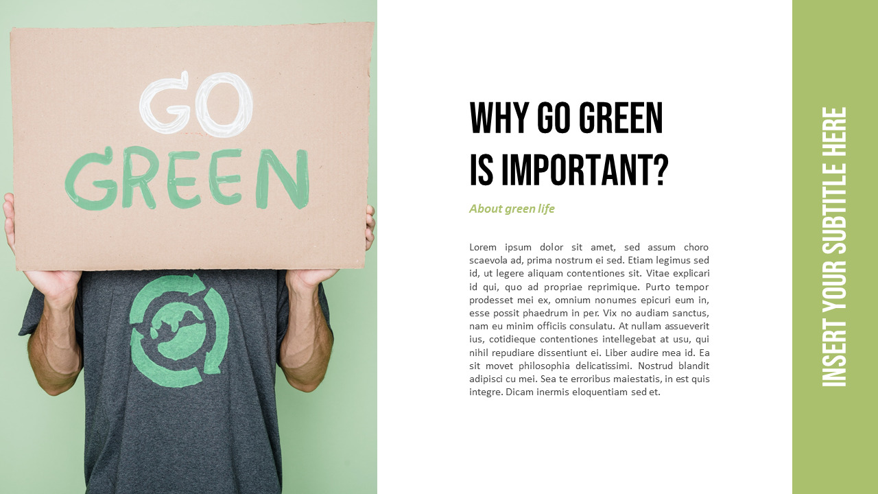 Go Green slides presentation|Lifestyle|PPT Templates