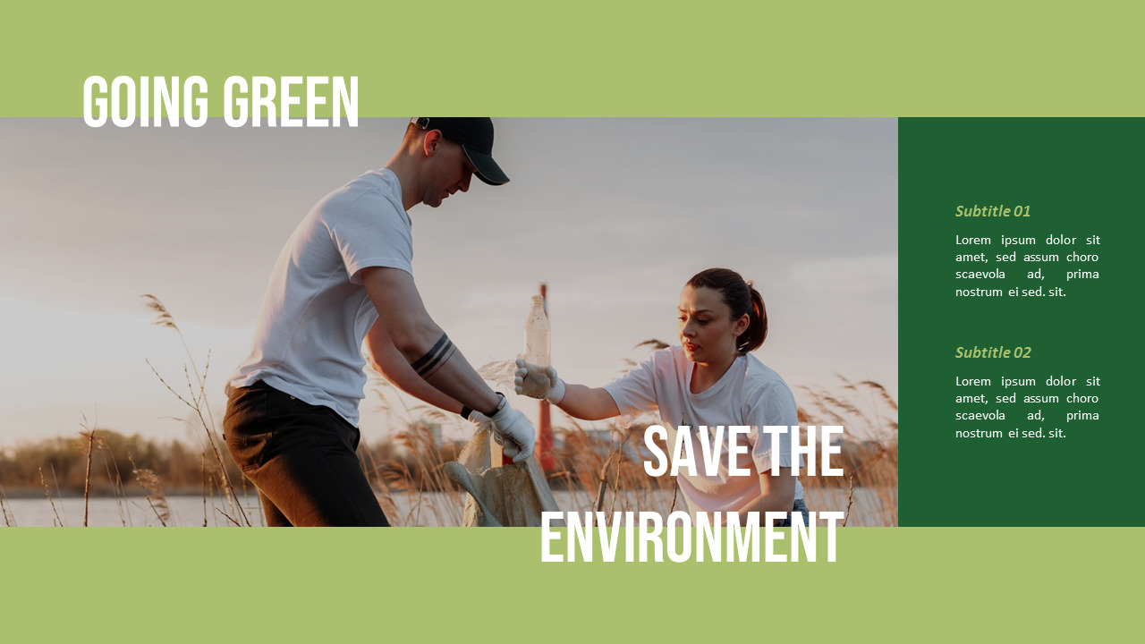 Go Green slides presentation|Lifestyle|PPT Templates