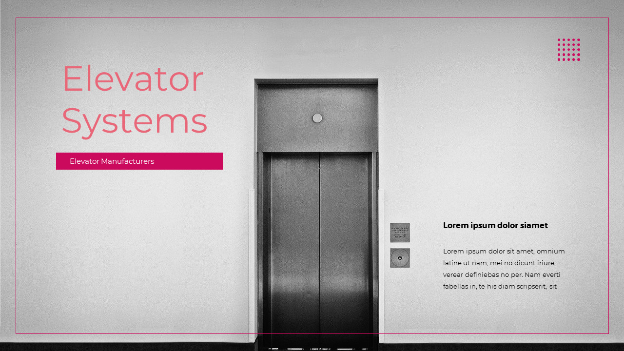 Elevator Manufacturers Simple Presentation Google Slides Template ...