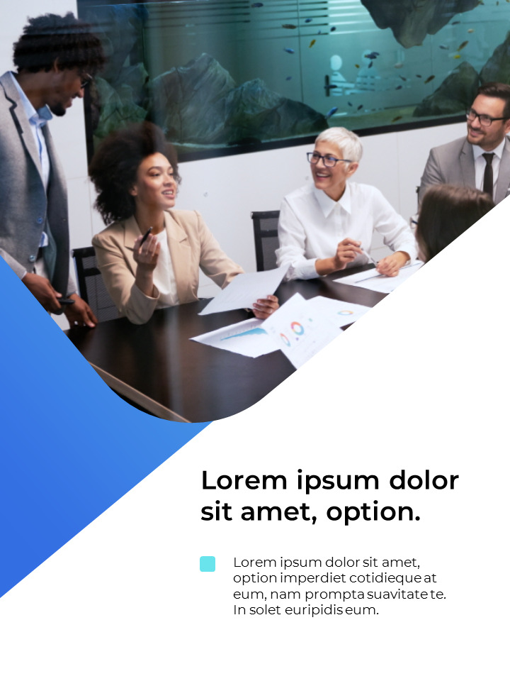 Vertical Business Report slide template