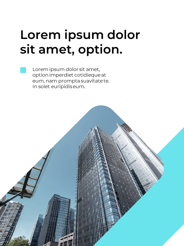 Vertical Business Report slide template