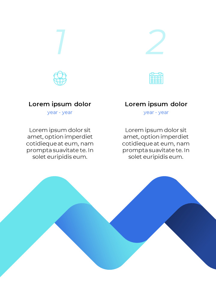 Vertical Business Report slide template
