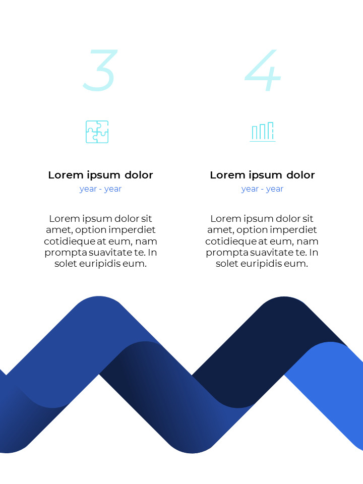 Vertical Business Report slide template