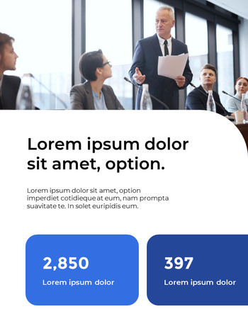 Vertical Business Report slide template