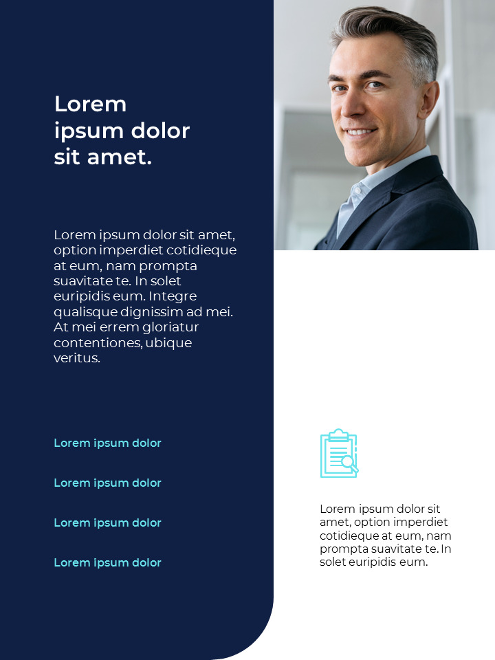 Vertical Business Report slide template