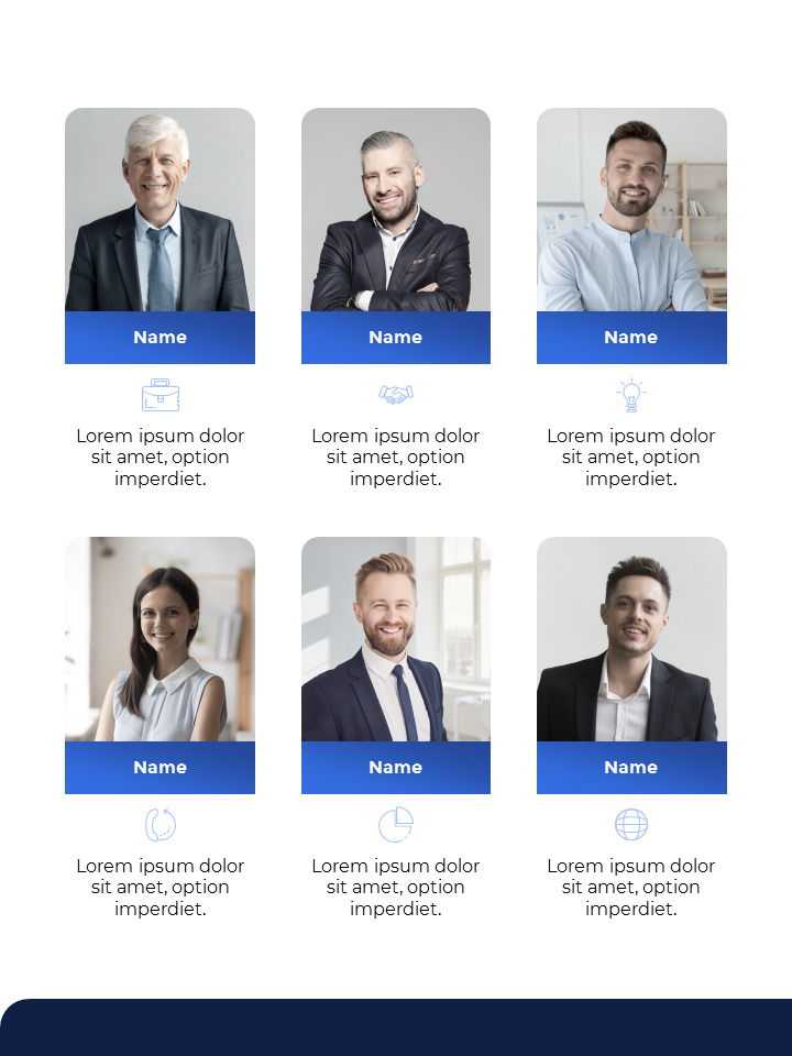 Vertical Business Report slide template