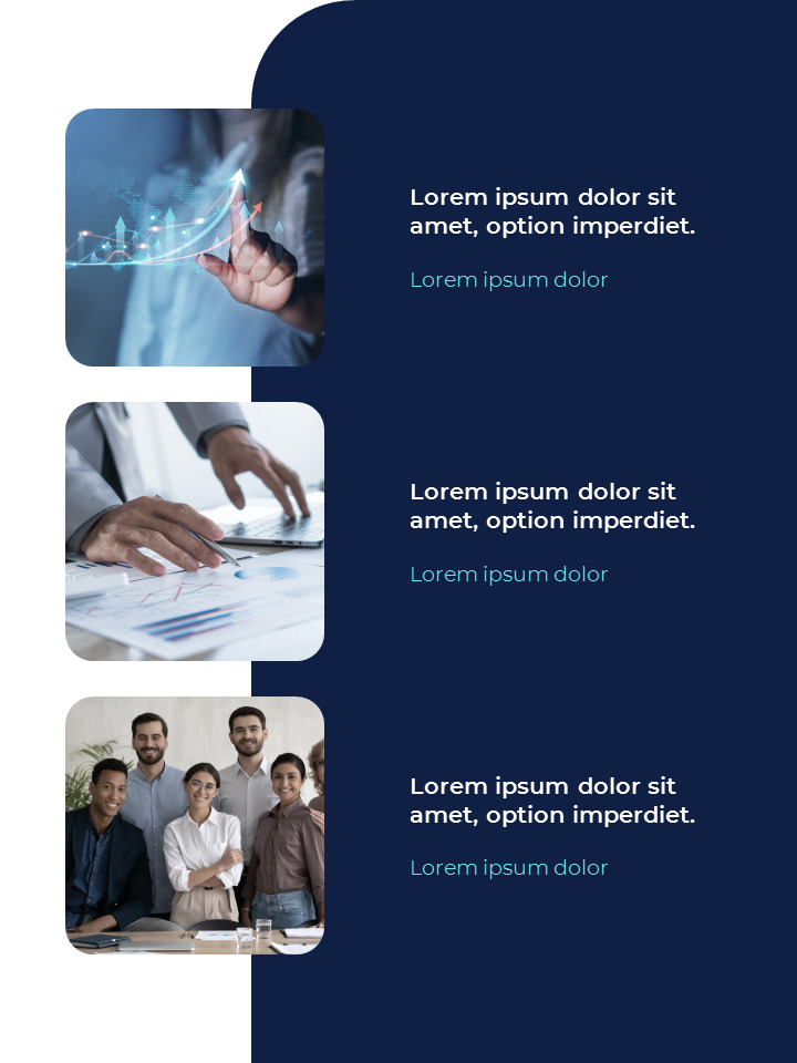 Vertical Business Report slide template