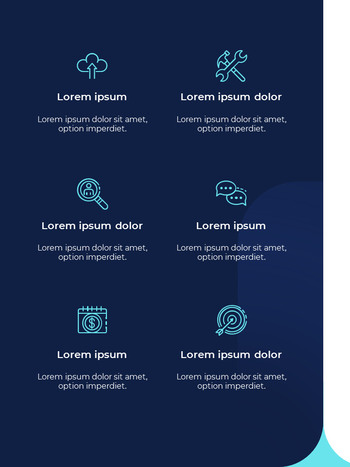 Vertical Business Report slide template