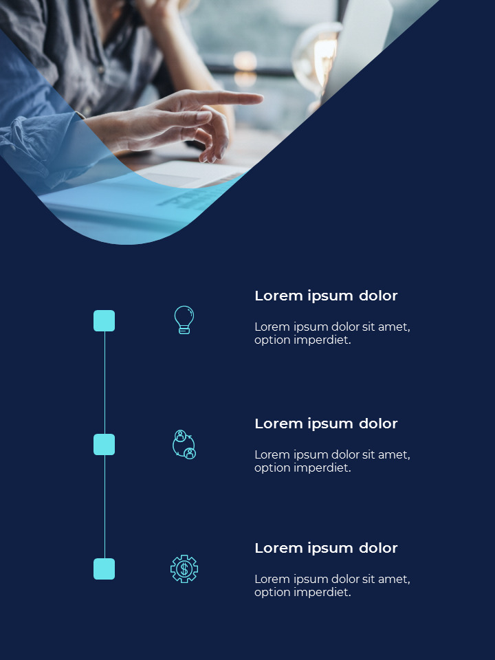 Vertical Business Report slide template