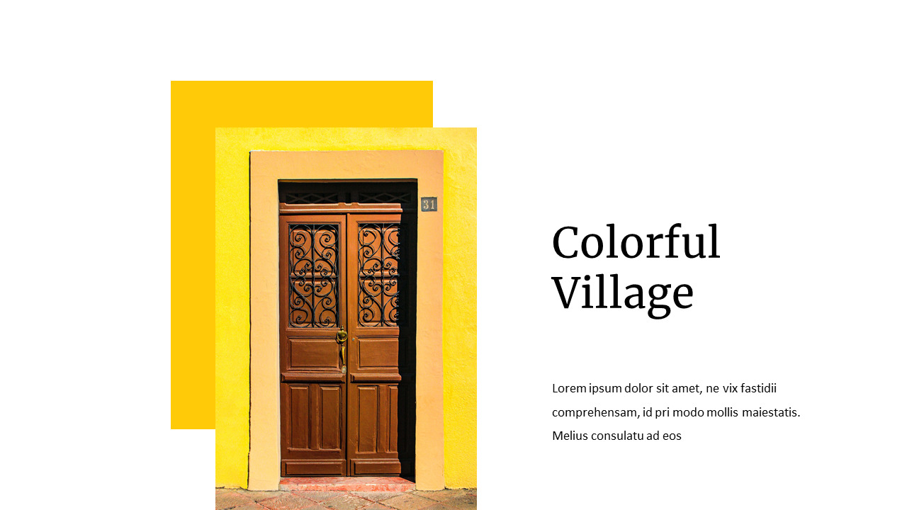 Colorful House Simple Google Slides Templates|Construction
