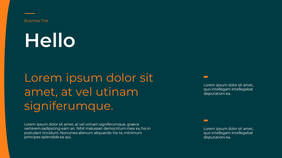 Simple Colors Business Deck Google PowerPoint Slides