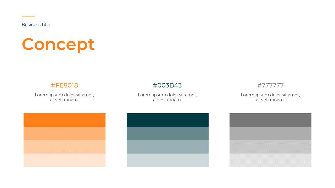 Simple Colors Business Deck Google PowerPoint Slides