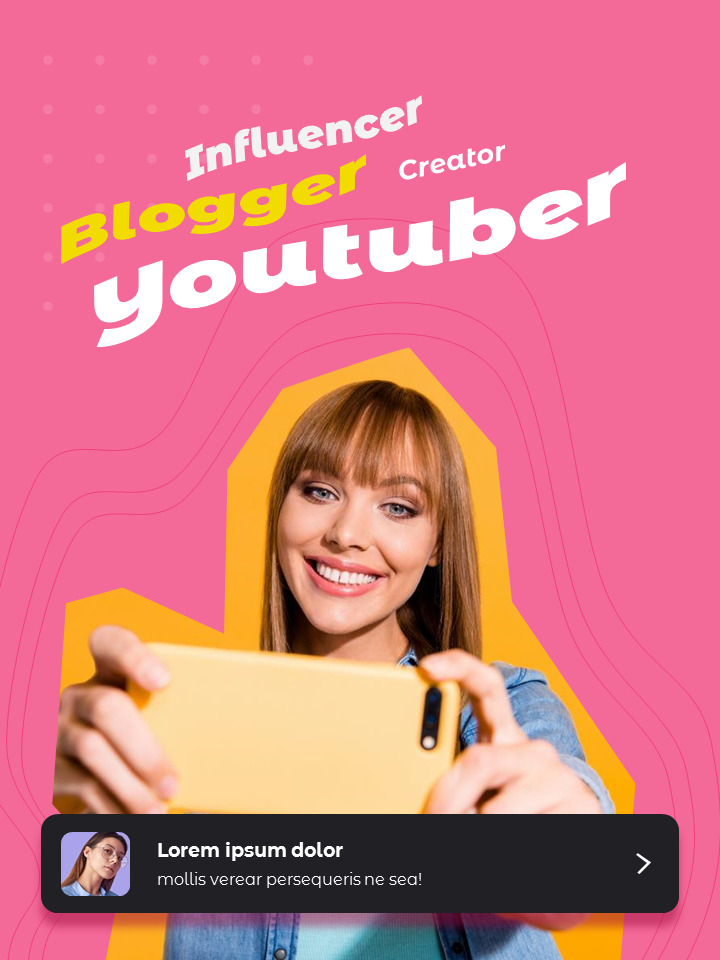 Social Media Influencer Concept company profile template design
