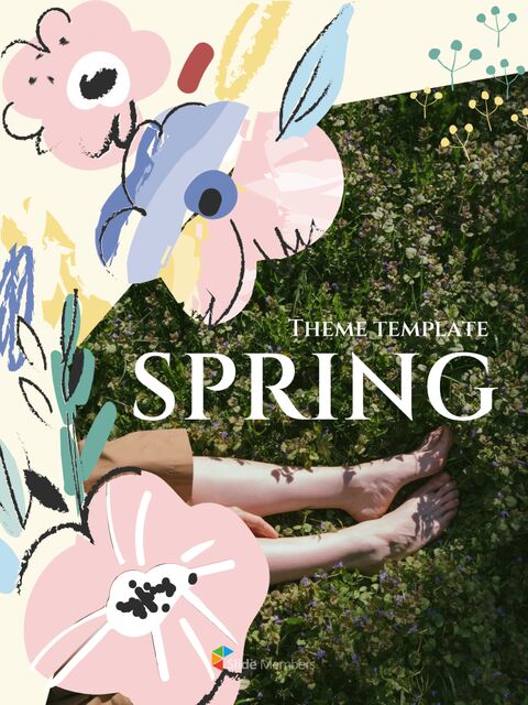 Spring Flower Theme template powerpoint