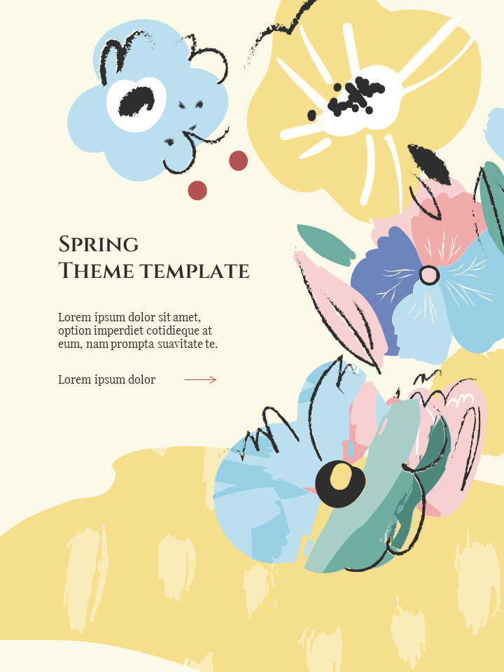 Spring Flower Theme template powerpoint