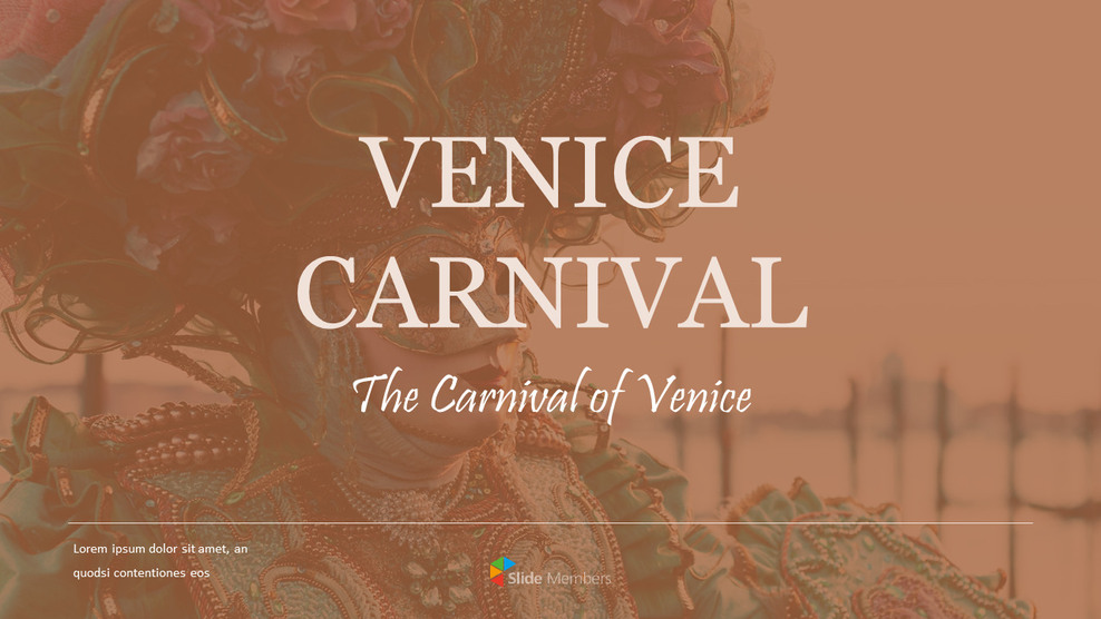 Venice Carnival Templates for PowerPoint|Lifestyle