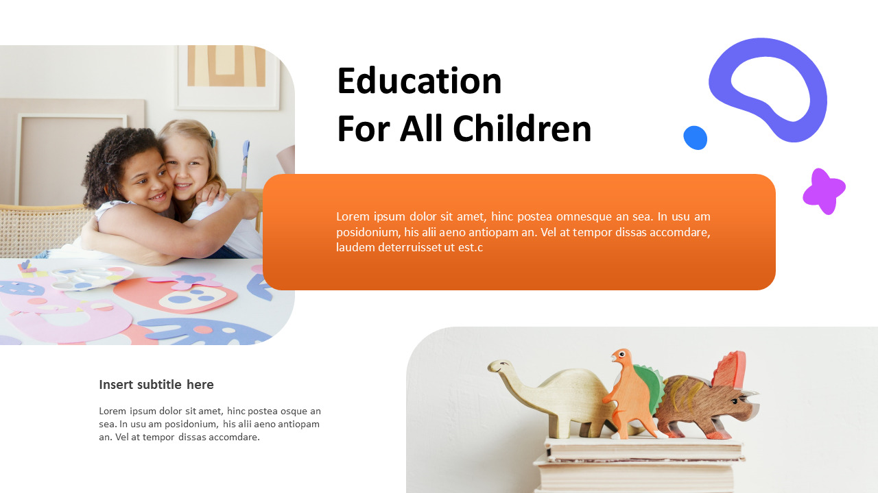 Education for all children ppt template