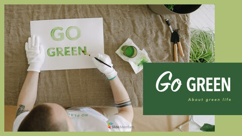 Go Green Simple Keynote Template|Lifestyle