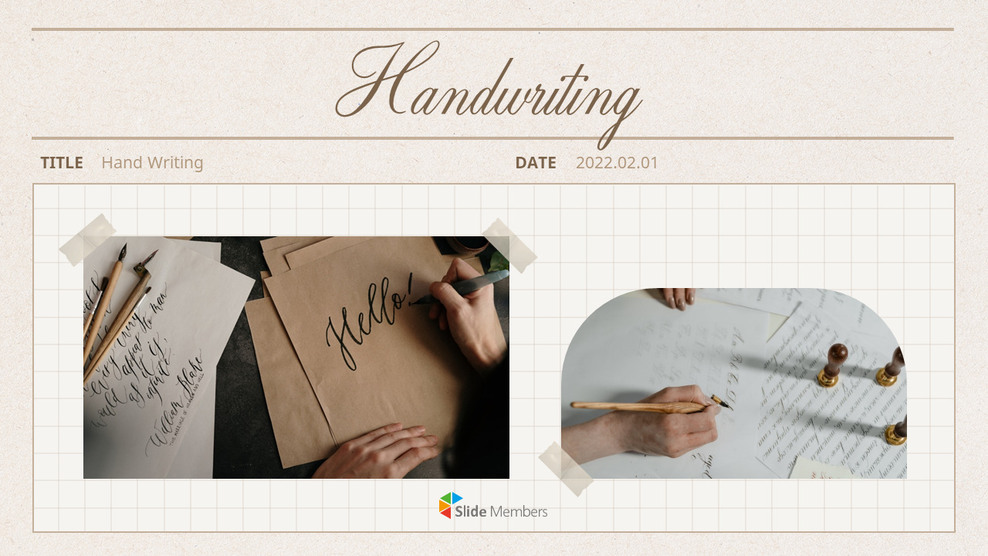 Handwriting PowerPoint Theme|Lifestyle|Templates