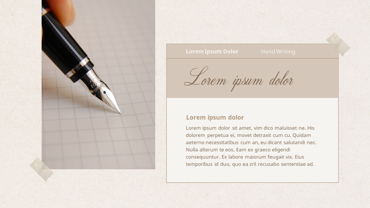Handwriting PowerPoint Theme|Lifestyle|Templates