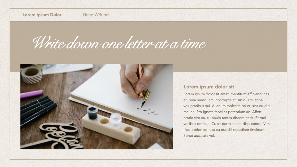 Handwriting Theme Keynote Design|Lifestyle