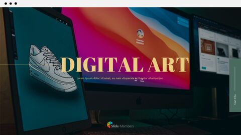 Digital Art PowerPoint Design Download|IT/Commerce|Templates
