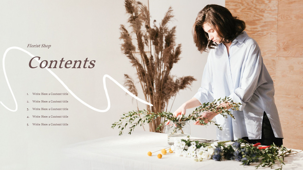 Florist Shop Theme PPT Templates