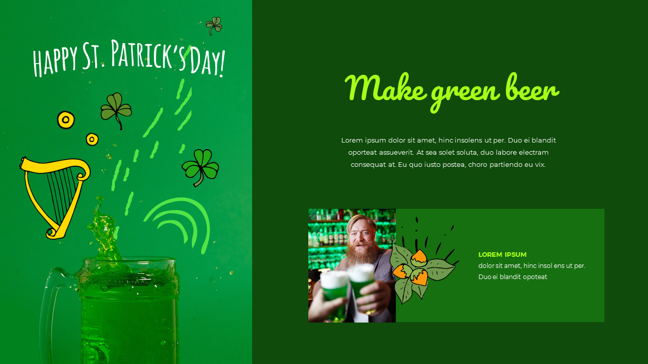 Saint Patrick's Day company profile template design