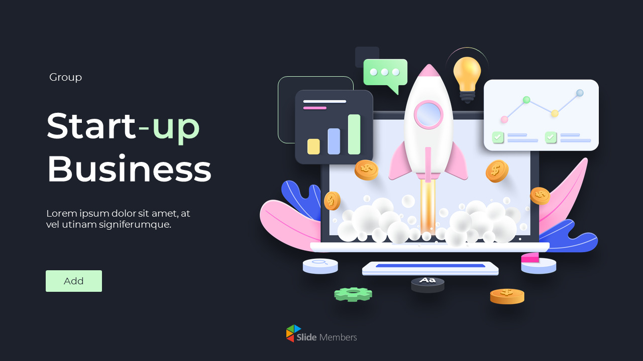 Startup Business Concept powerpoint slide design