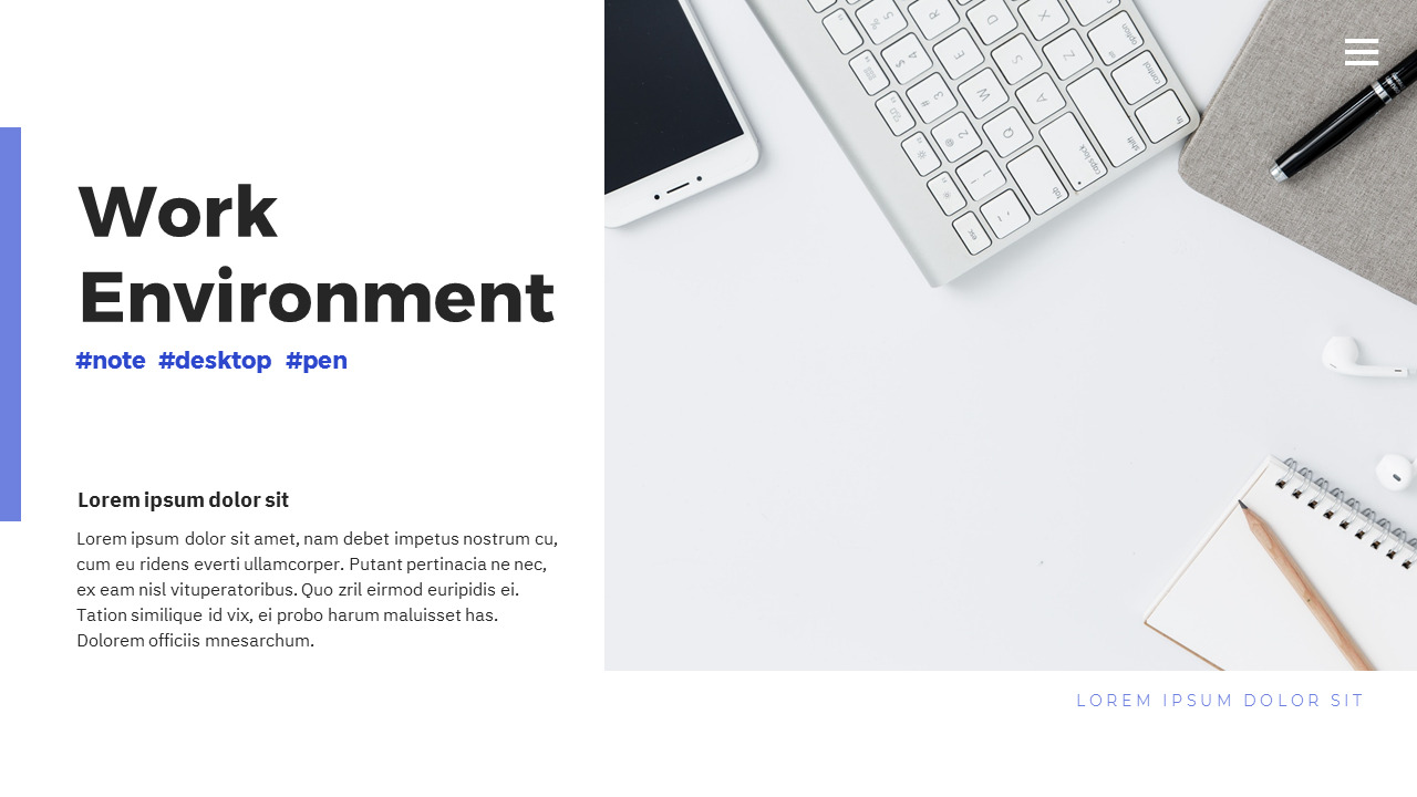 Work Environment slide template