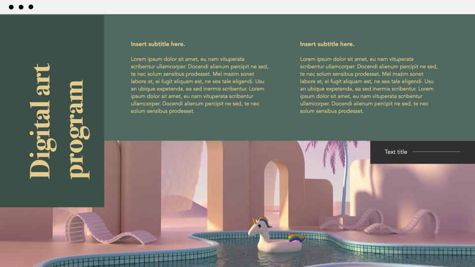 Digital Art company profile template design|IT/Commerce|Keynote