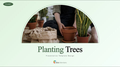 Planting Trees Keynote to PPT|Lifestyle